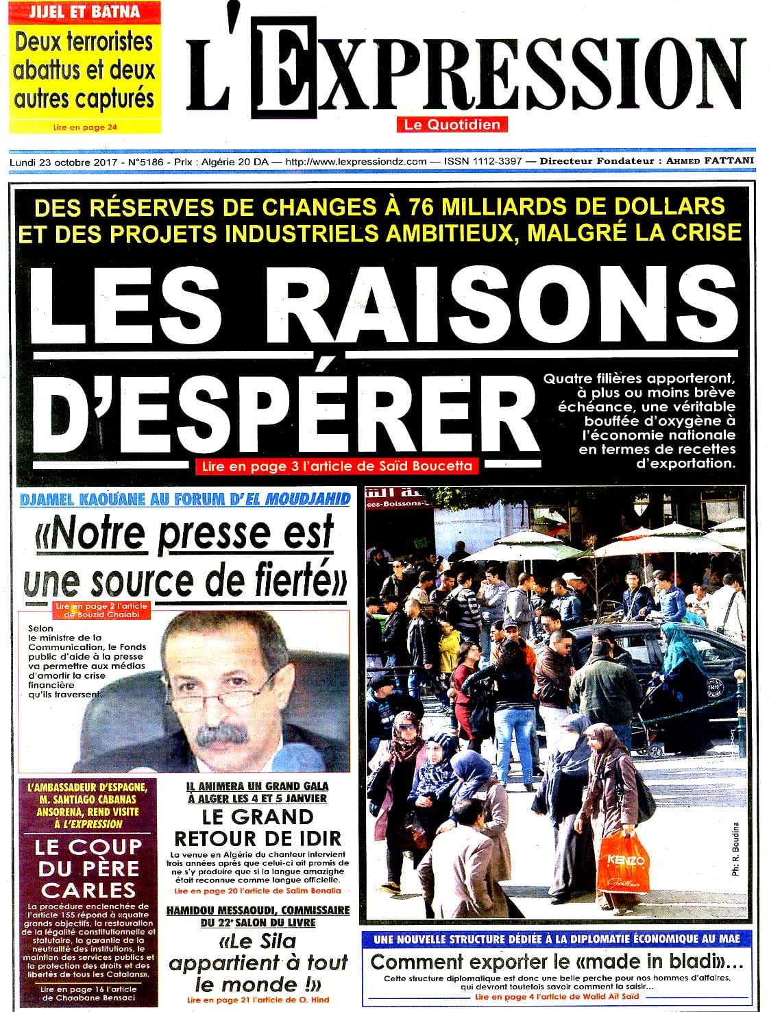 Revue de presse - Les Unes de vos journaux du lundi 23 octobre - TSA