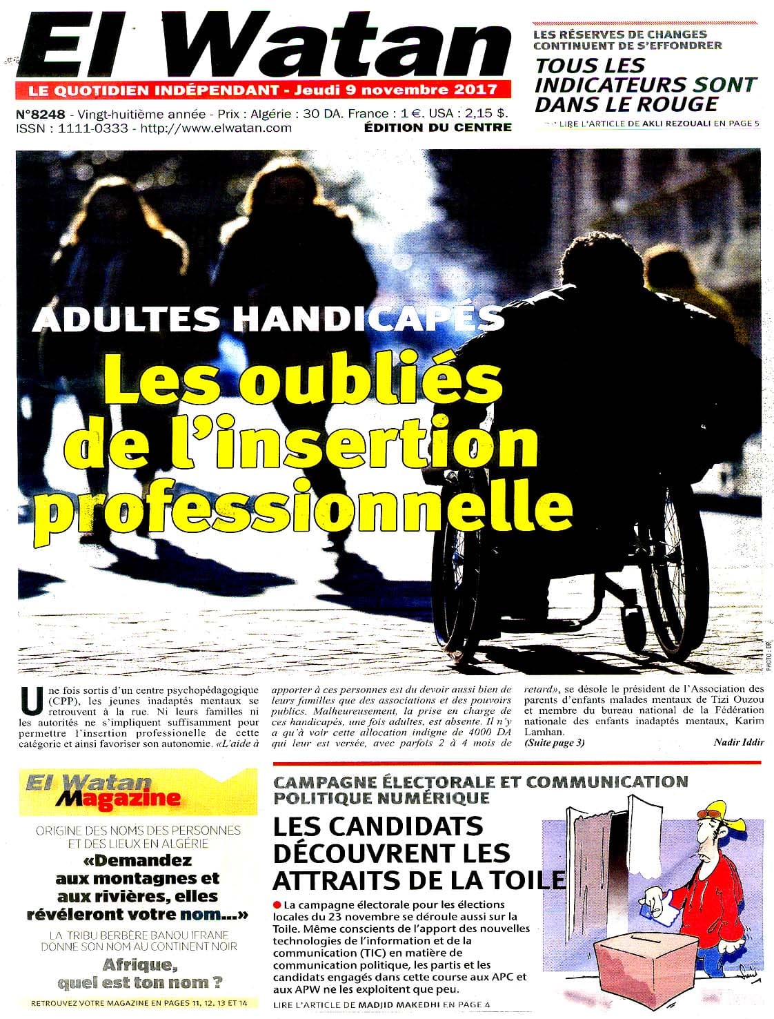 Revue de presse - Les Unes de vos journaux du jeudi 09 novembre - TSA