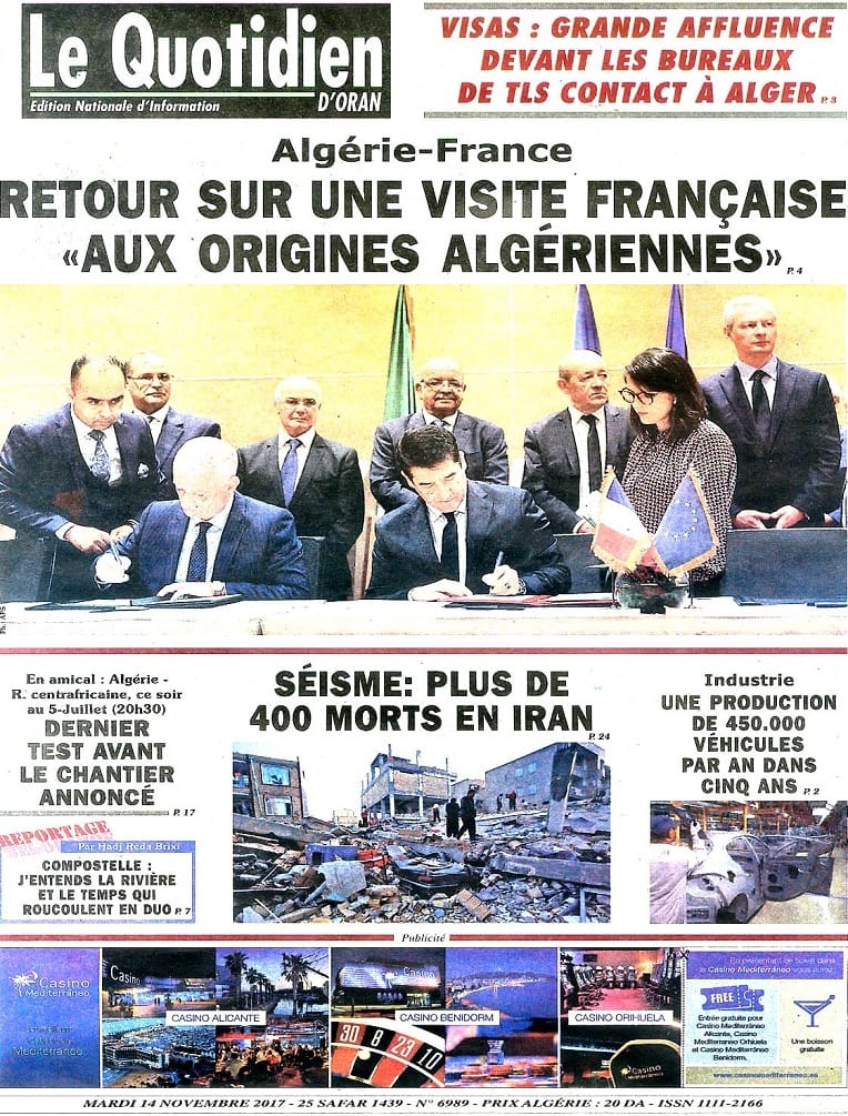 Revue de presse - Les Unes de vos journaux du mardi 14 novembre - TSA