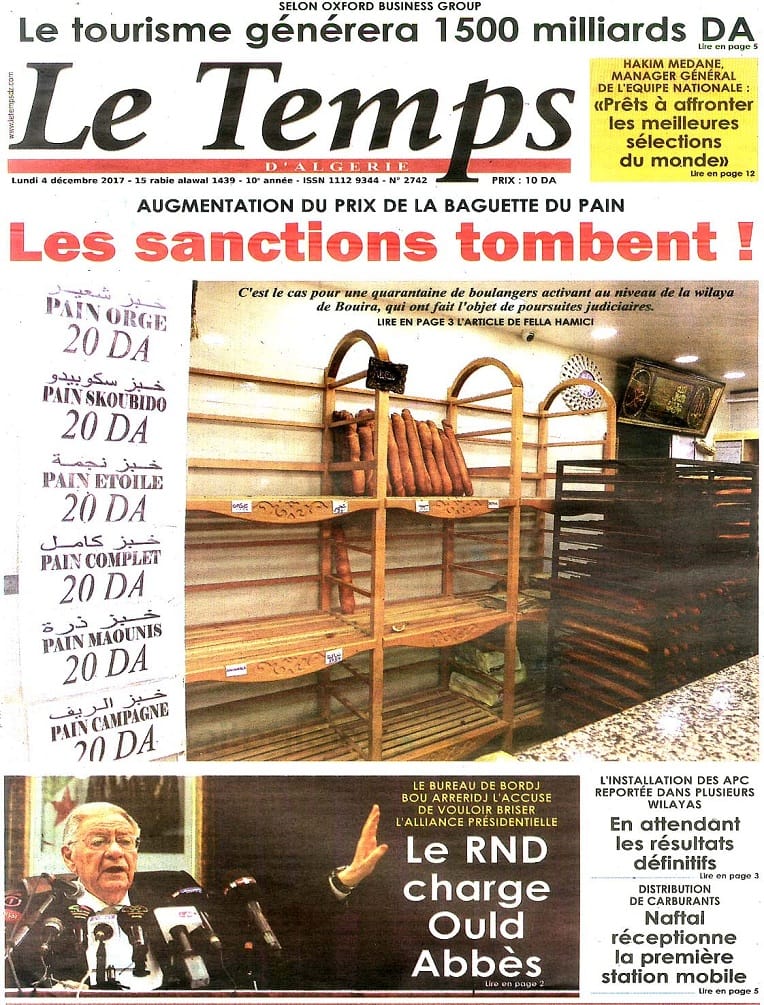Revue de presse - Les Unes de vos journaux du lundi 4 décembre — TSA
