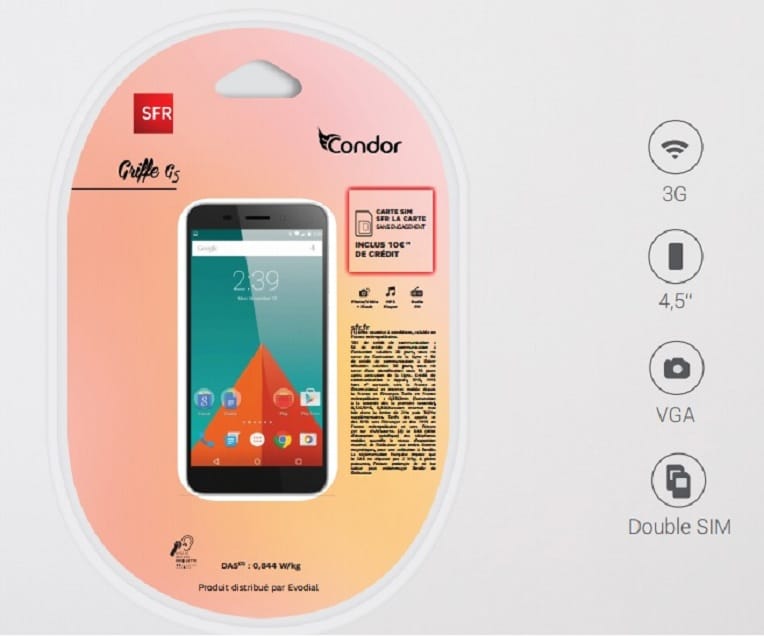 Les téléphones Condor distribués en France — TSA