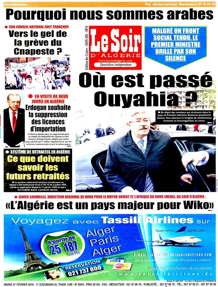 Revue de presse - Les Unes de vos journaux du mardi 27 février — TSA