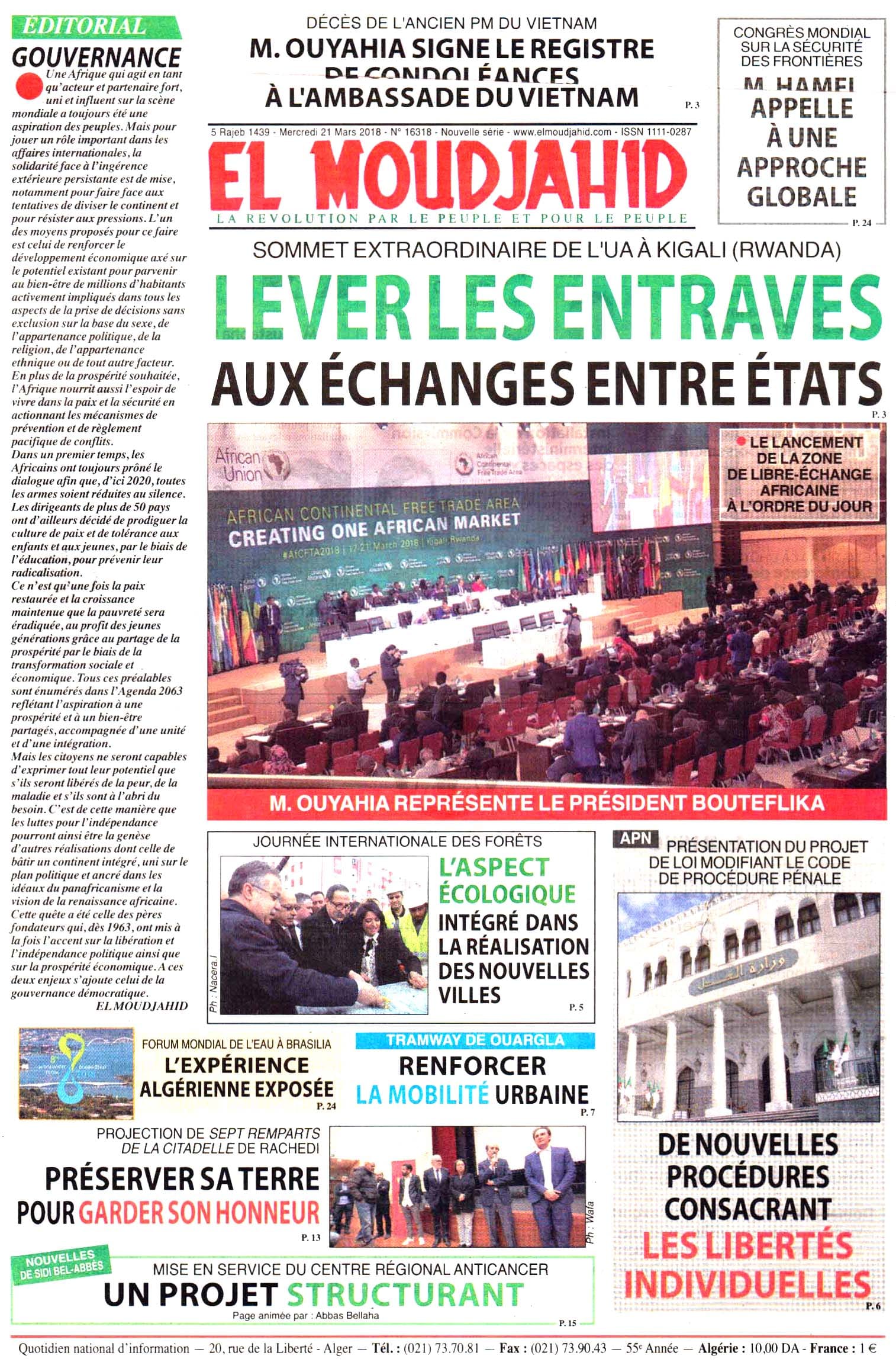 Revue de presse - Les Unes de vos journaux du mercredi 21 mars — TSA