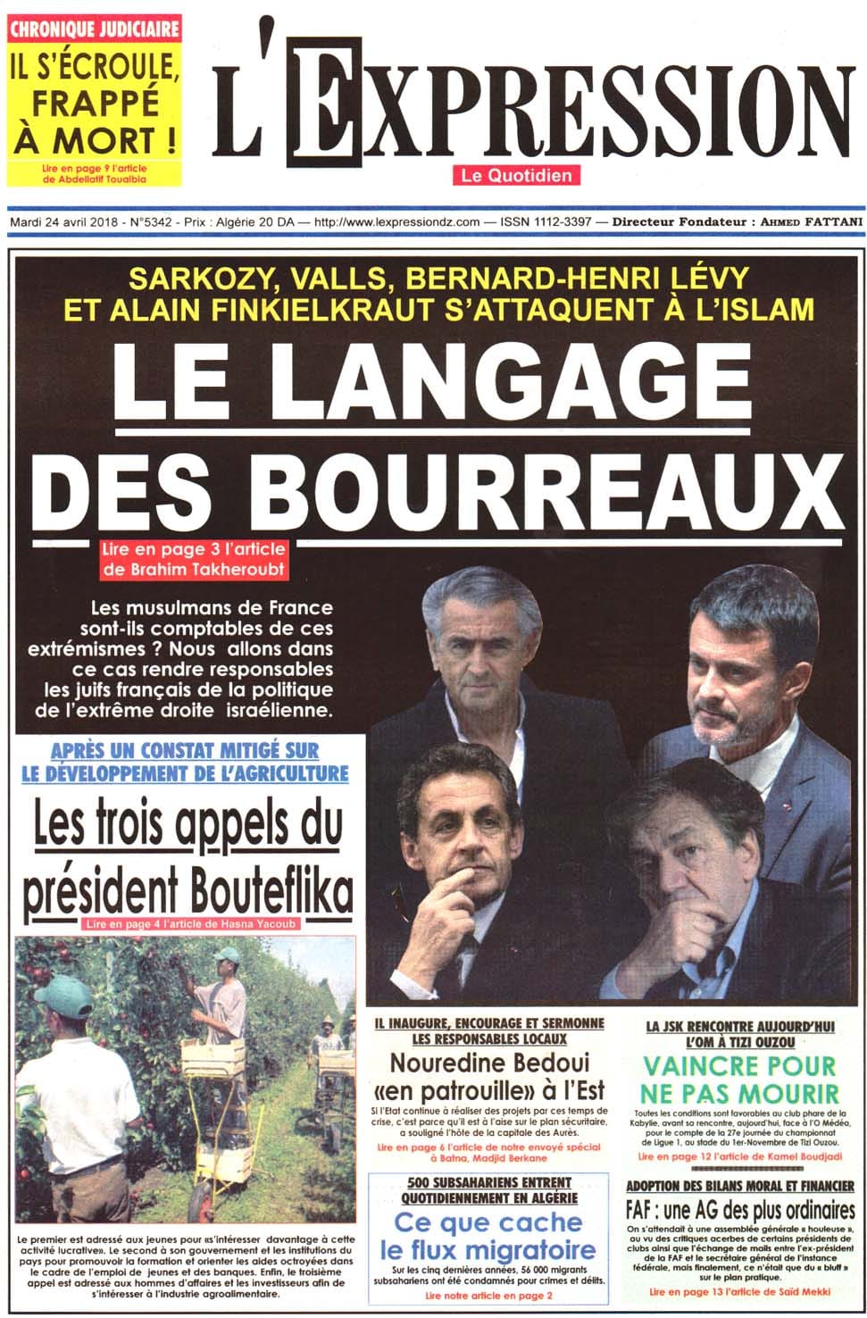Revue de presse - Les Unes de vos journaux du mardi 24 avril - TSA