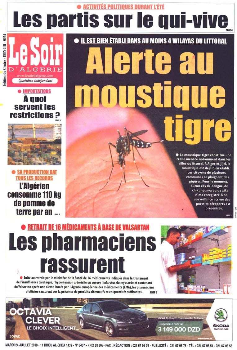 Revue de presse – Les Unes de vos journaux du mardi 24 juillet - TSA
