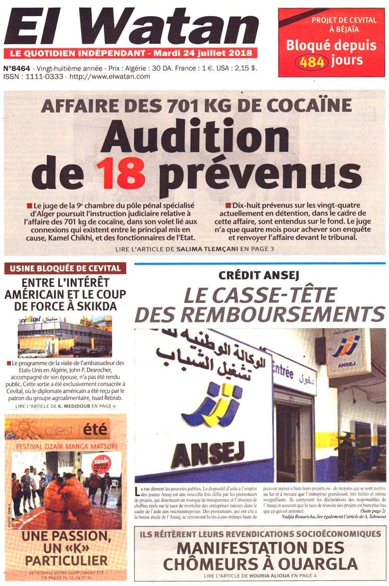 Revue de presse – Les Unes de vos journaux du mardi 24 juillet — TSA