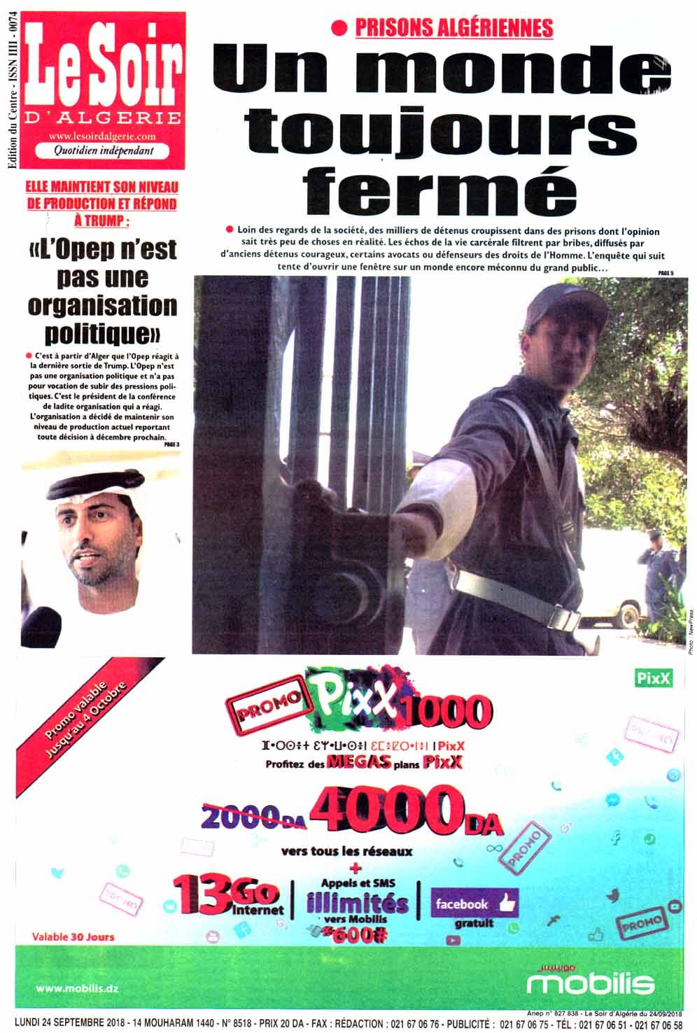Revue de presse - Les Unes de vos journaux du lundi 24 septembre - TSA